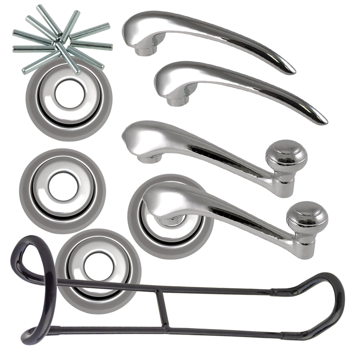 Handle, Crank & Escutcheon Bundle; 1941-48 Car – Bob Drake