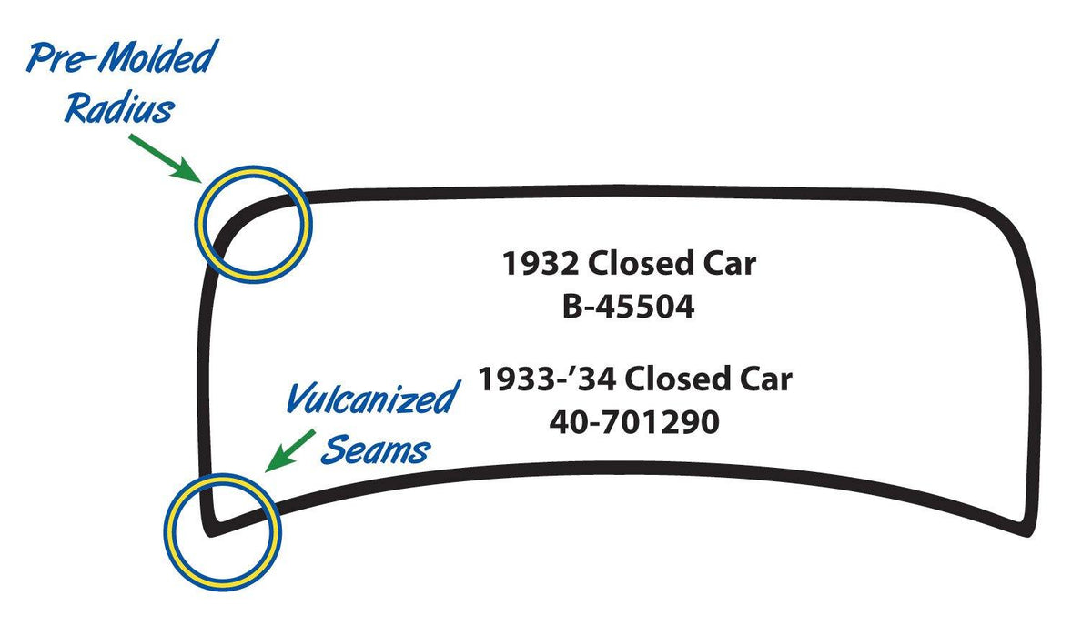 Windshield Seal; 1932 3W Coupe, 1933-34 Car – Bob Drake